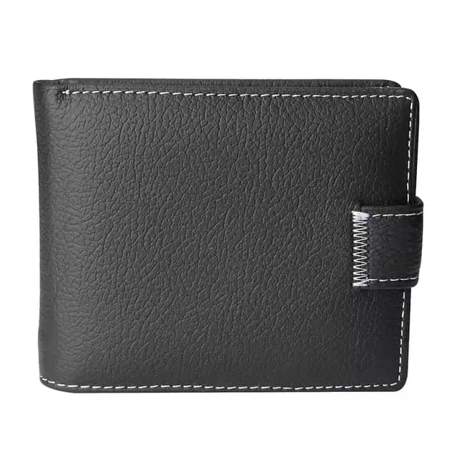 Genuine Leather Men Black Wallets - SAVEMARI