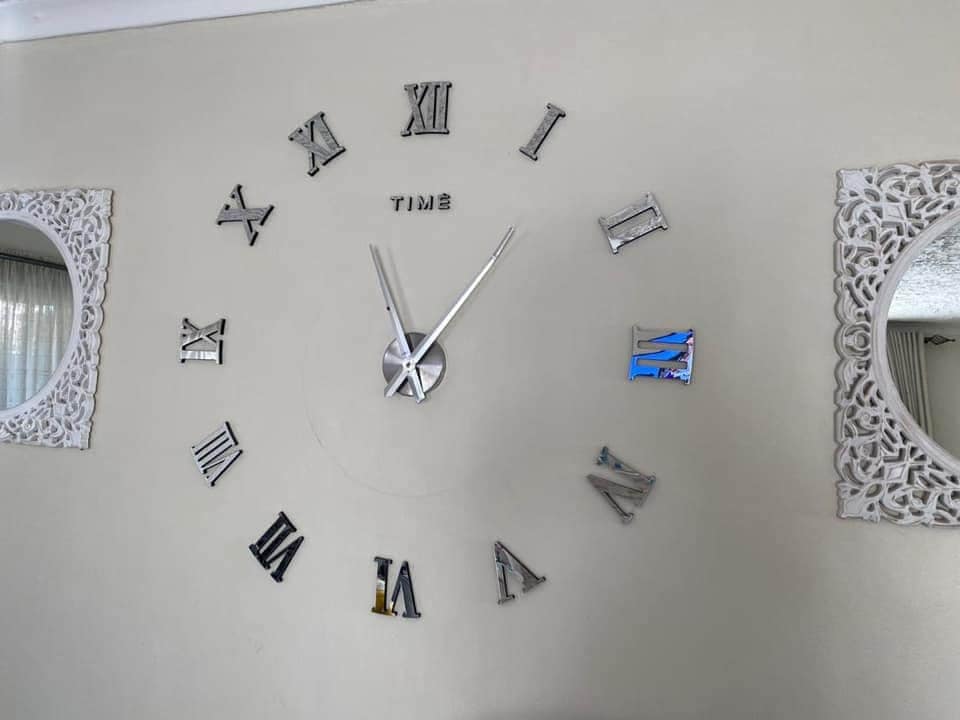 Giant 3D Silver Wall Clocks For Sale - SAVEMARI